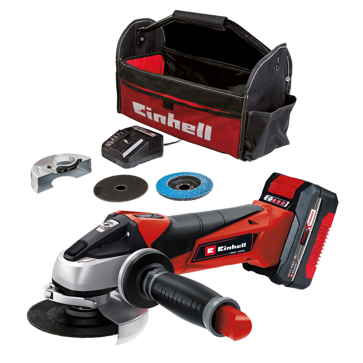 Einhell Power X-Change 18V Cordless 115mm Angle Grinder Kit Co. Meath ...